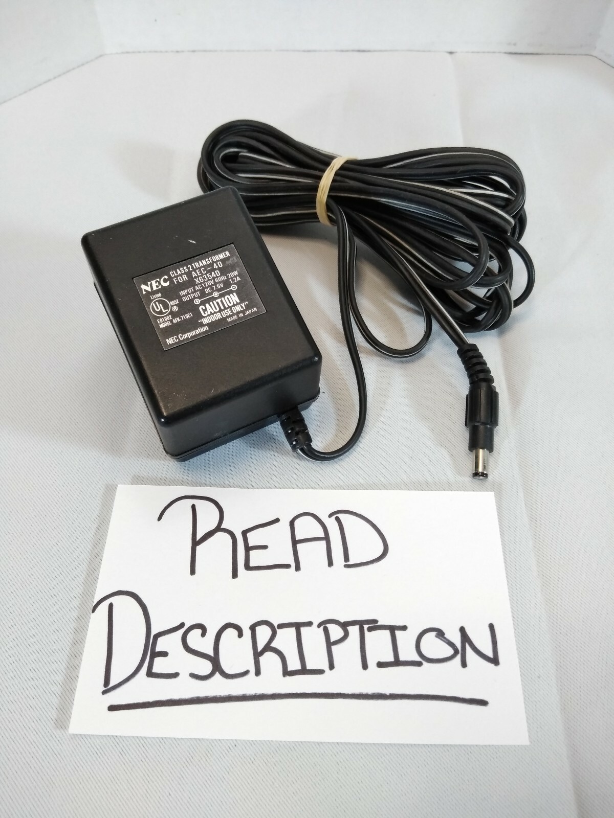 Power Adapter For NEC AEC-40 Voicepoint Audio Conference Terminal Read ...