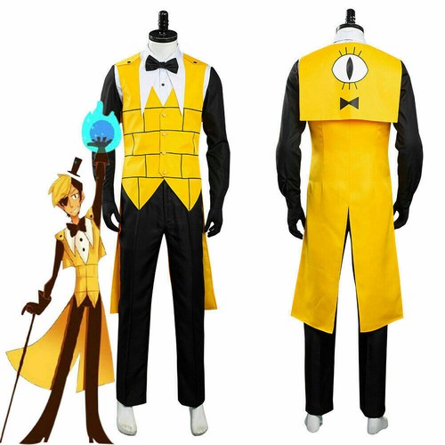 Gravity Falls Bill Cipher Cosplay Costume Uniform Halloween Outfit Full ...
