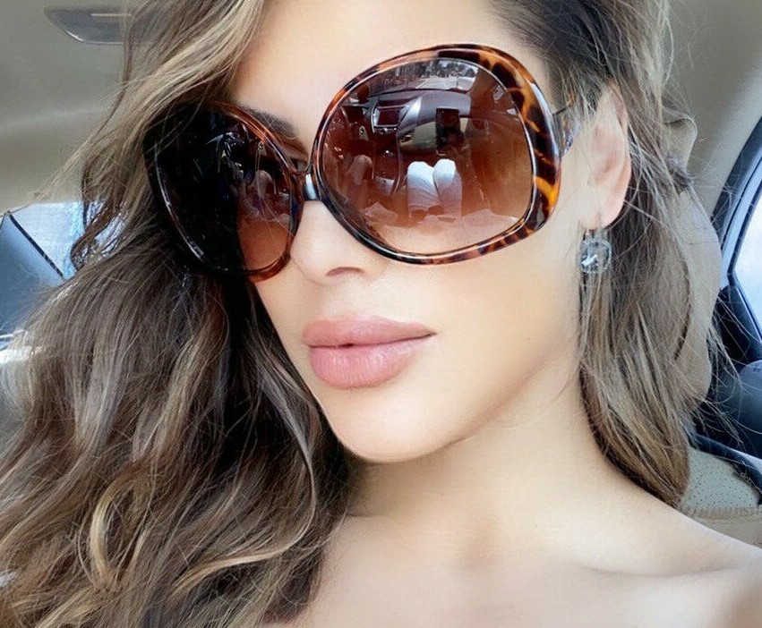 Super OVERSIZED XXL Very Large Round Dark Sunglasses Women SHADZ BIG ...