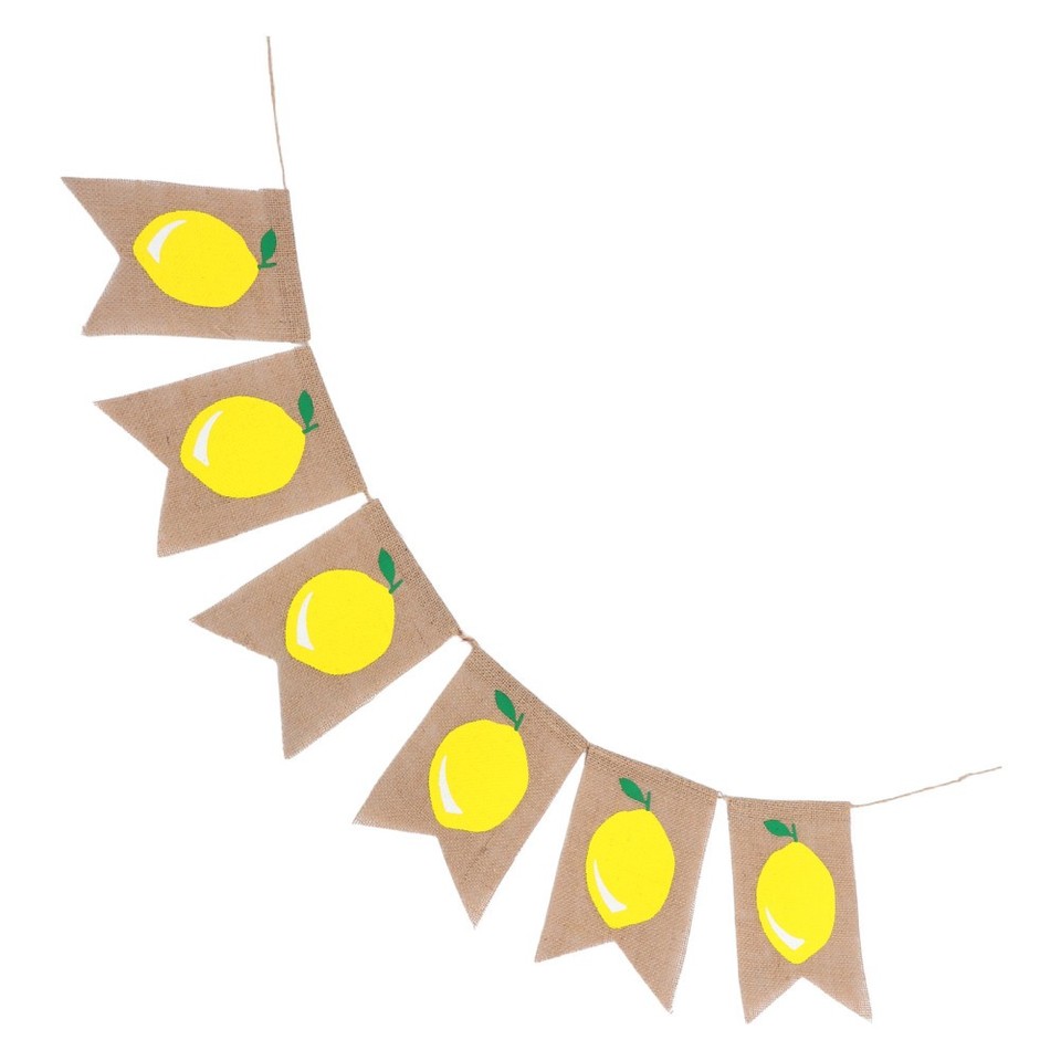Lemon Themed Birthday Decor Burlap Banner for Party Decorations Bunting ...