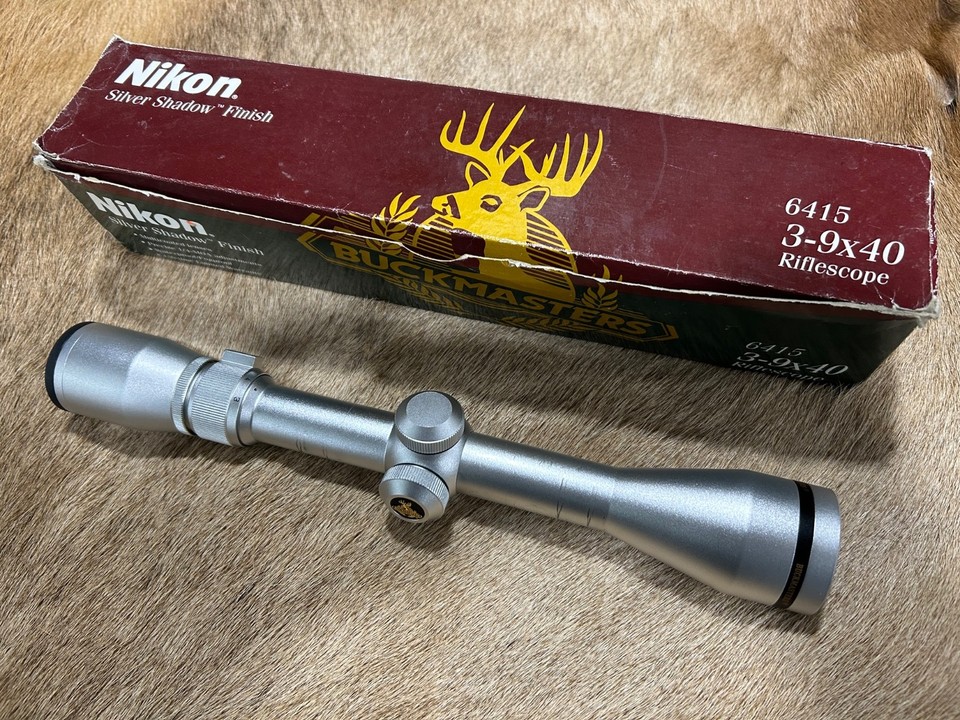 NIKON BUCKMASTERS 3-9X40 SILVER SHADOW FINISH 6415 RARE W/ BOX NIKOPLEX ...