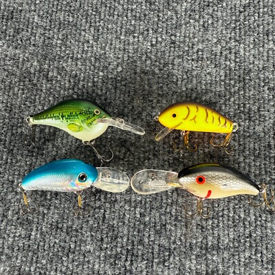 Bass Fishing Lures Crankbait Lot of 4 Rapala Rebel | eBay