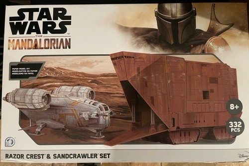 Star Wars The Mandalorian Razor Crest & Sandcrawler Set Paper Model 3D ...