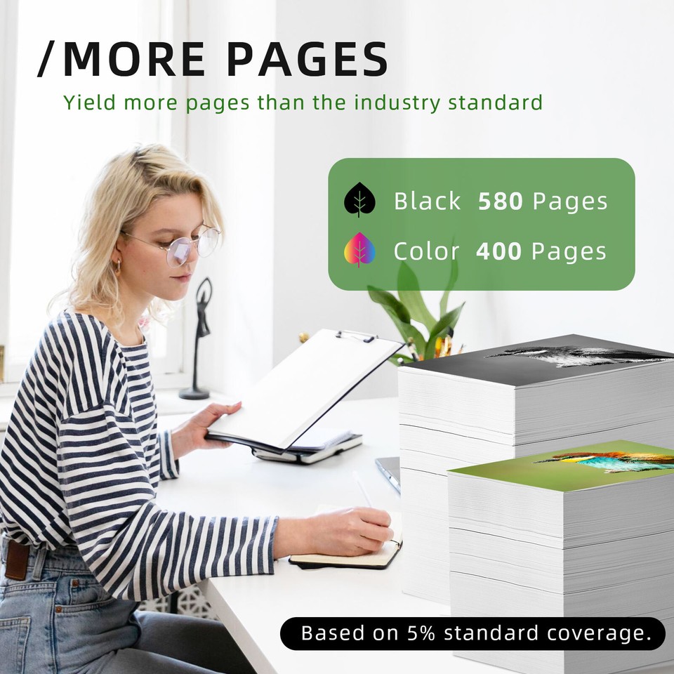 61 XL Black Color Ink Printer For HP ENVY 4500 4501 4502 4504 5530 5531 ...