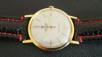 ONSA 18K GOLD VINTAGE 21 JEWELS MANUAL WIND WATCH | eBay