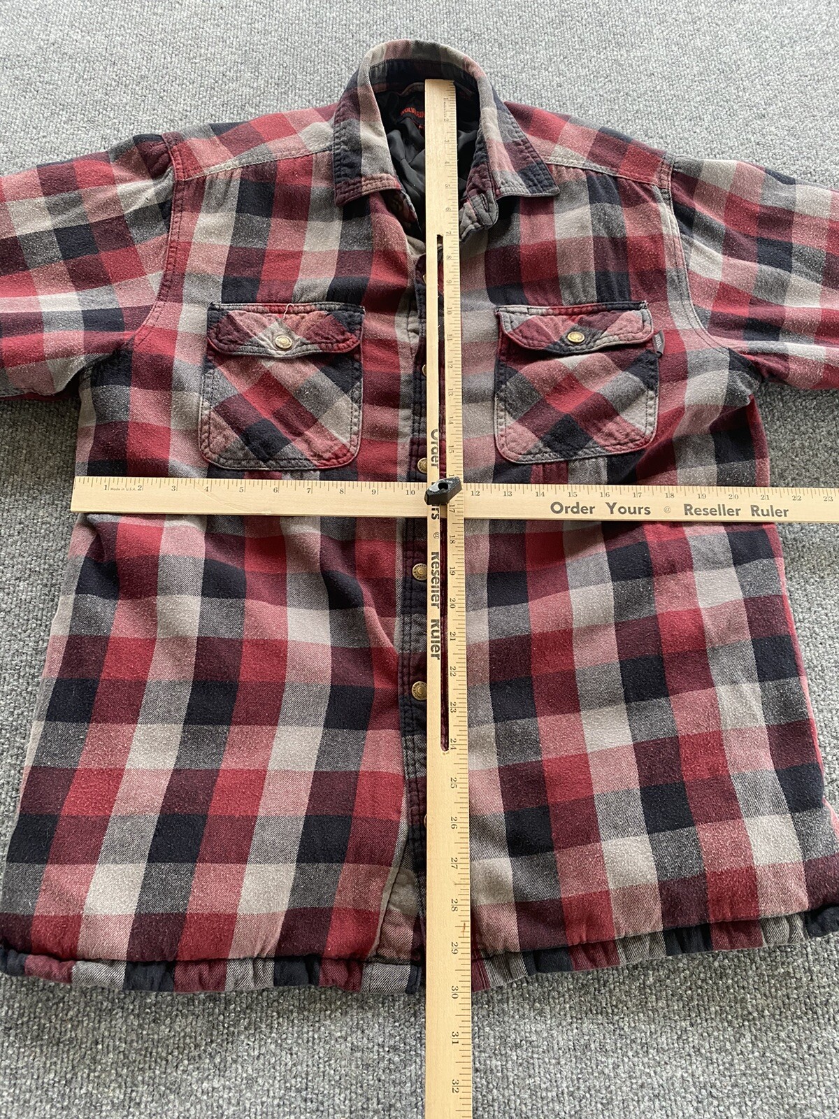 Wolverine Flannel Shacket Shirt Jacket Check Plaid Mens Plz Read No ...