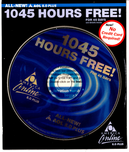 Vintage Rare 2003 AOL V8.0 America Online CD-ROM Disc New Factory ...