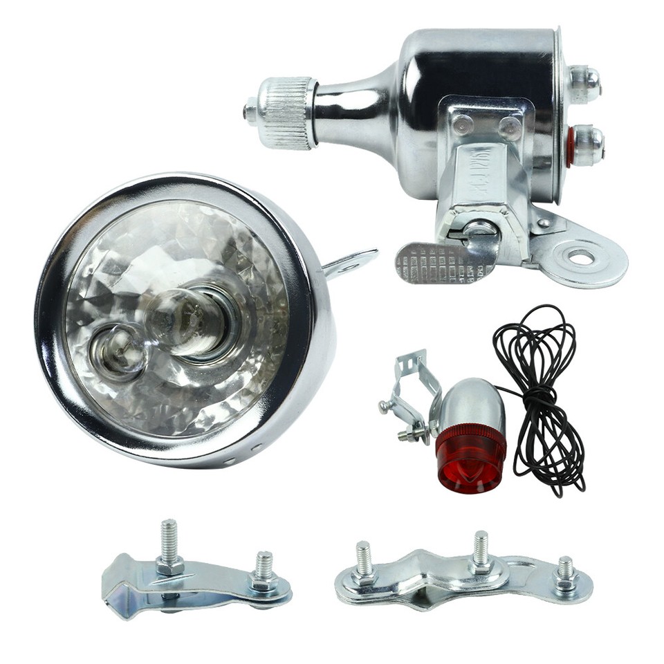 12V 6W Motorized Bicycle Friction Generator Headlight Tail Light Kit | eBay