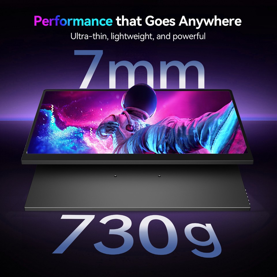 16 Inch OLED Portable Monitor 3K 120Hz Gaming Monitor Display 16:10 QHD ...