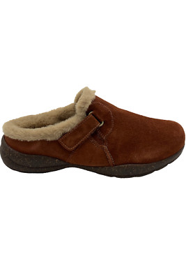 Clarks Collection Leather Warm- Lined Clogs Roseville Clog Mahogany | eBay