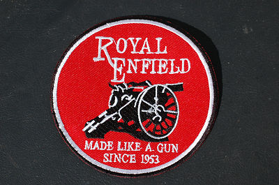Royal Enfield - Made Like A Gun - Iron/Sew On Patch Biker - Ton Up Boys ...