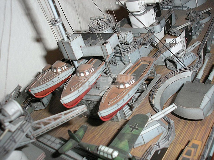 1:200 Scale Nazi German Battleship Bismarck DIY Handcraft Paper Model ...