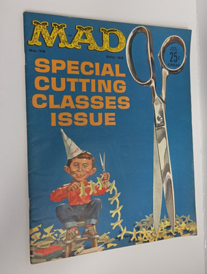 Mad Magazine #75 Dec 1962 Special Cutting Classes Issue Alfred E Neuman ...