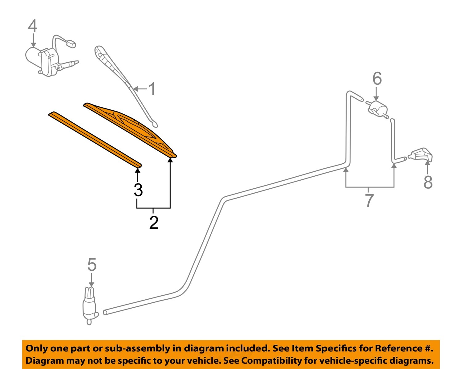 MERCEDES OEM 02-18 G500 Back Door Wiper Washer Components-Wiper Blade ...