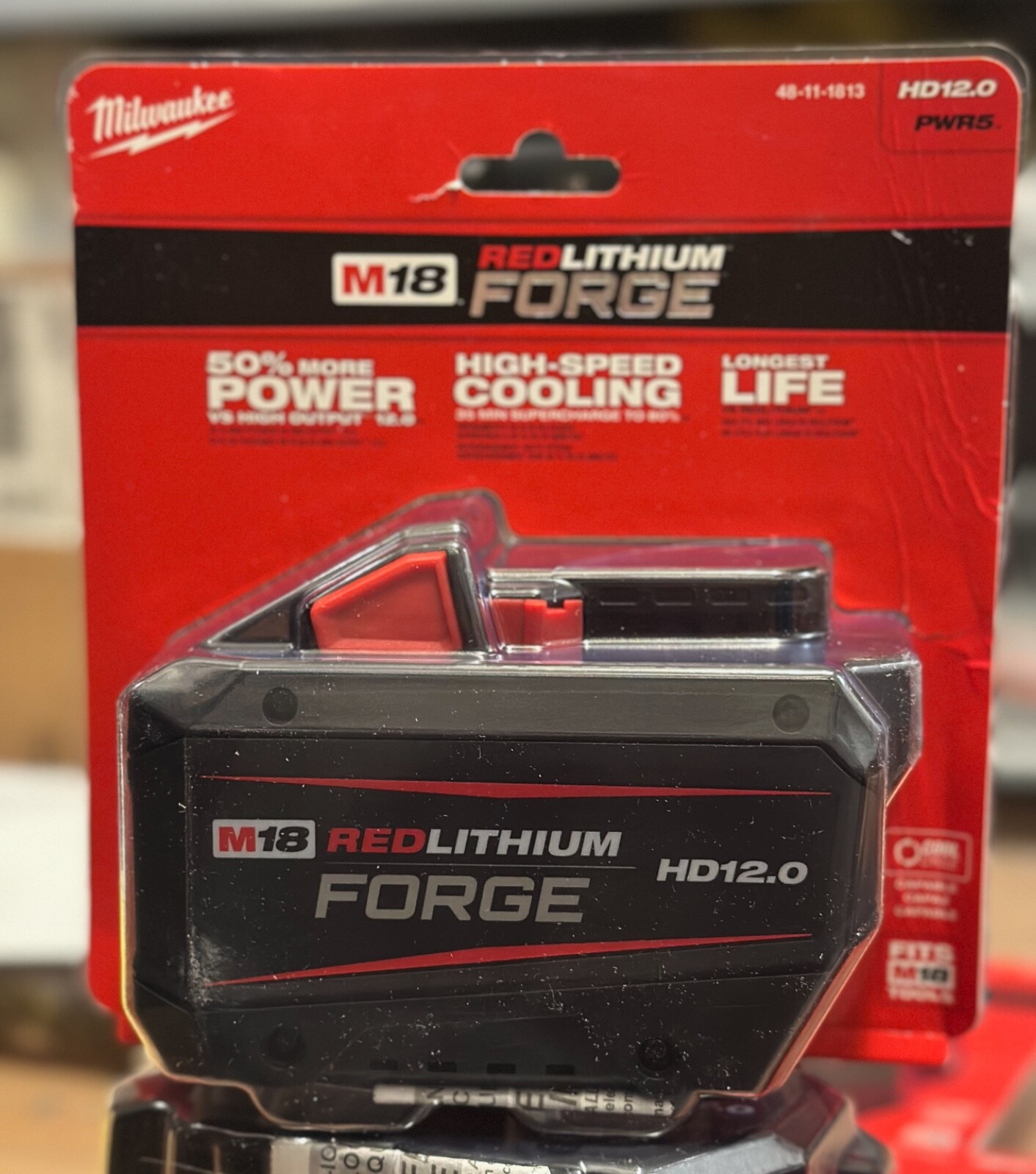 NEW/SEALED Milwaukee M18 48-11-1813 REDLITHIUM FORGE HD12.0 Ah Battery ...