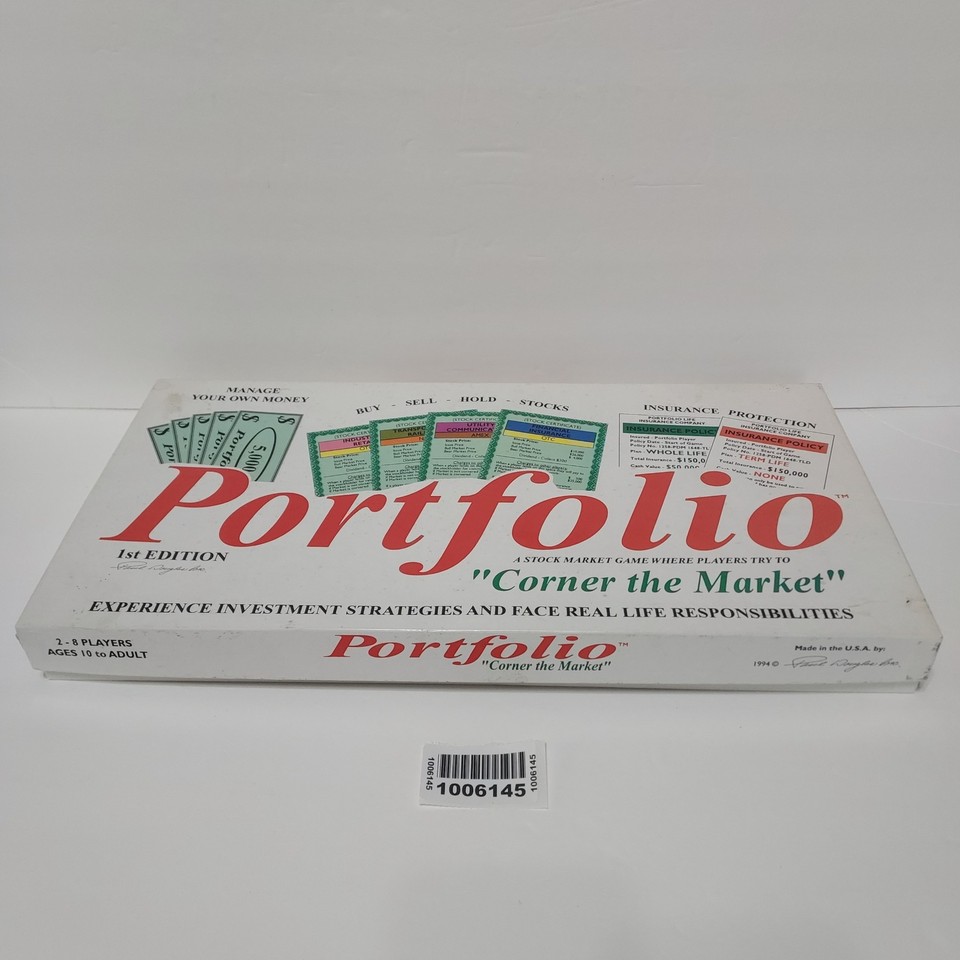 Portfolio Corner On The Market Stock Market Financial Board Game 1st ...