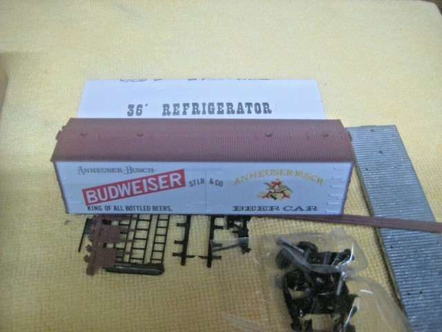 Roundhouse HO Bud Budweiser Beer 36ft Billboard Reefer RN 3600 PN 3137 ...