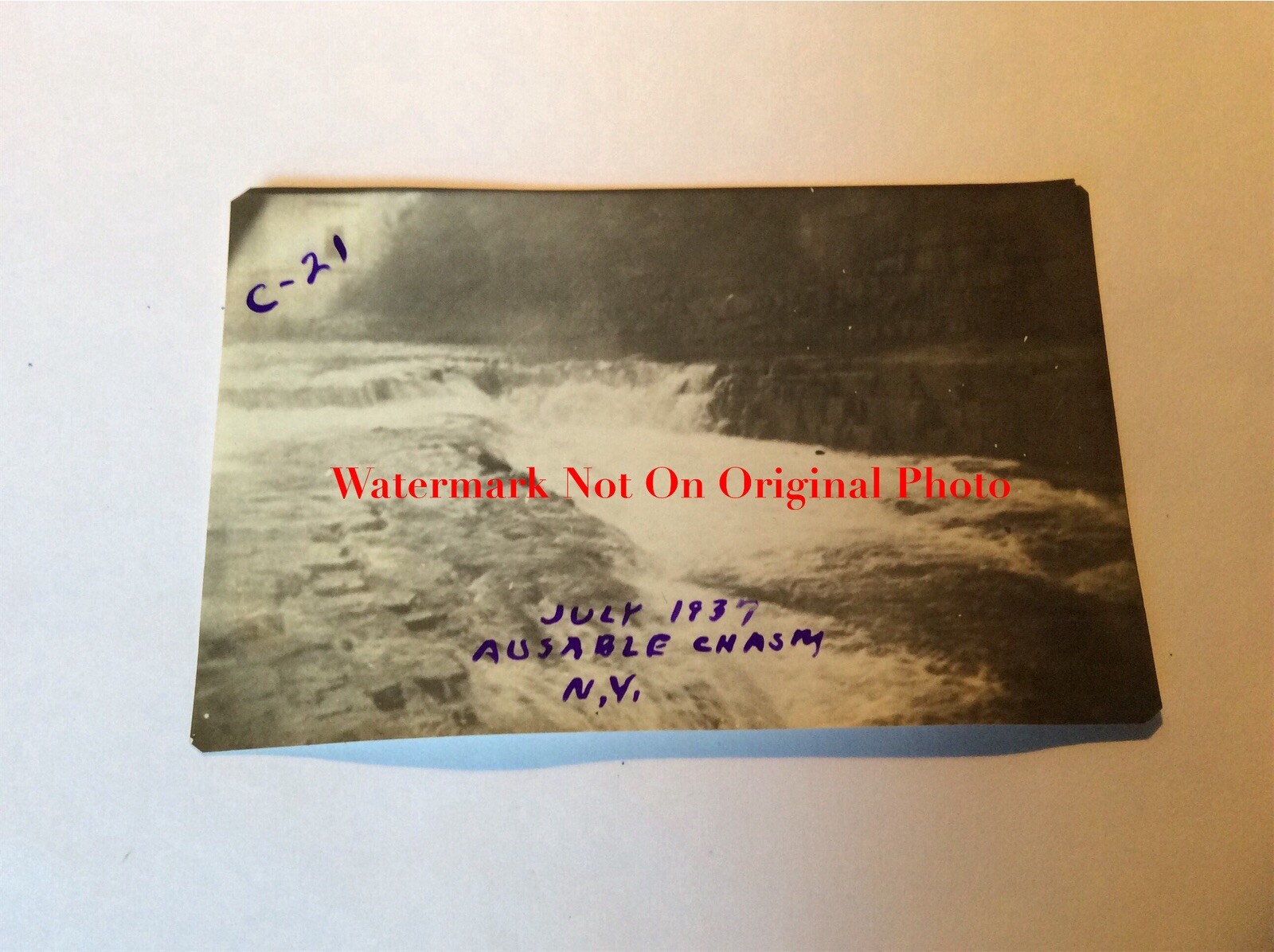 Antique Original Photo Rapids Ausable Chasm New York July 1937 #26 | eBay