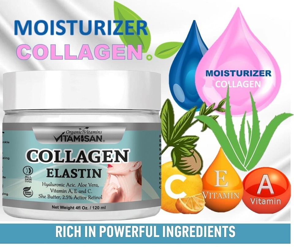 COLLAGEN & ELASTIN SKIN CREAM Firming Face Care Anti Aging Wrinkle ...