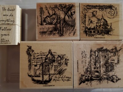 2006 Stampin' Up Stamp Set -Travel Sketchbook - Set of 6 Mounted | eBay