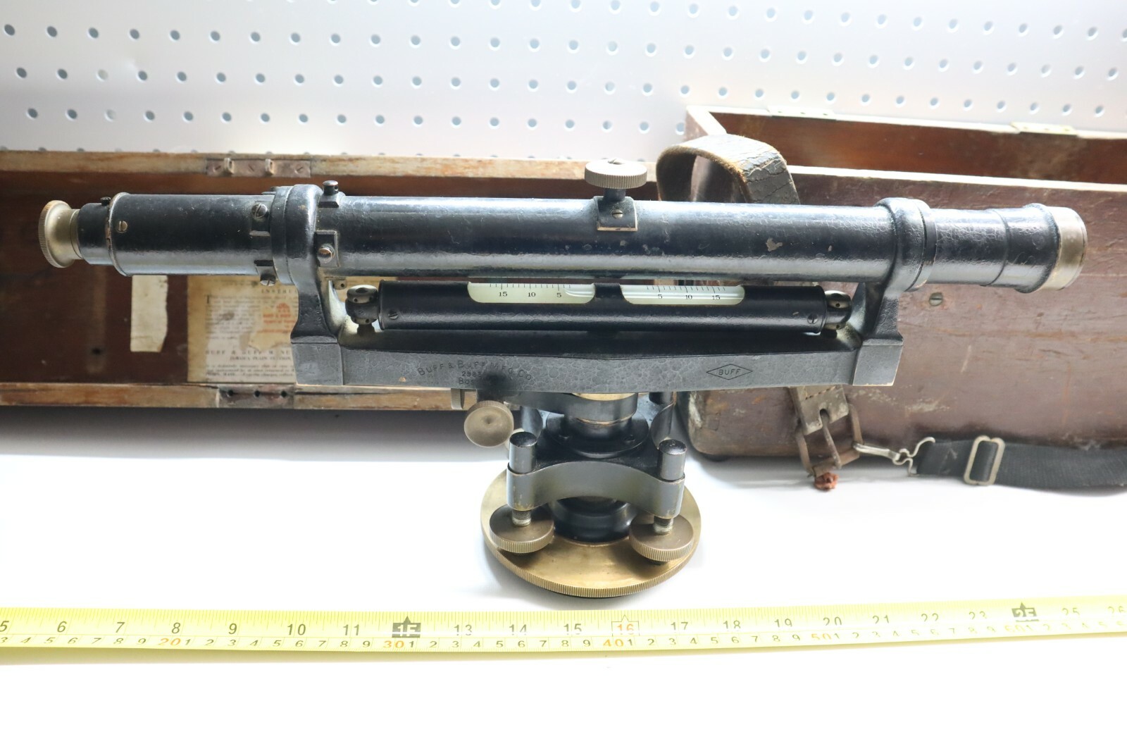 Nice Used Brass Antique Buff & Buff Surveyor Level Transit & Original ...