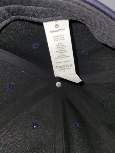 Lululemon Hat Cap Womens Black Elastic Strap Lightweight Run Jog ...