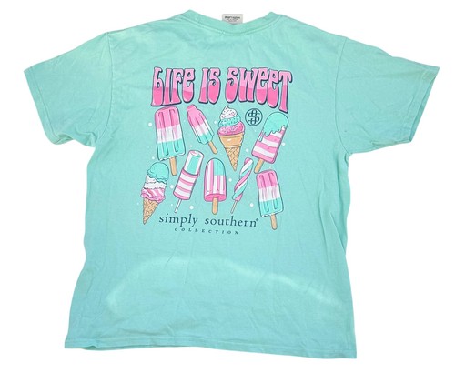 Simply Southern Shirt Youth Size Large YL Short Sleeve "Life Is Sweet ...