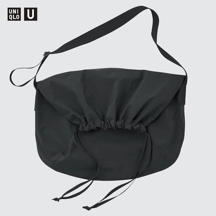 UNIQLO U Japan Drawstring Shoulder Bag Unisex 3Color Black White Brown ...