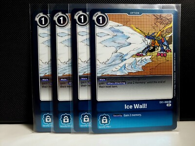 Digimon! 4x Ice Wall! - EX1-068 - Classic Collection - NM/Mint ...