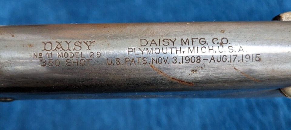 Vintage Daisy No. 11 Model 29 BB Air Rifle 350 Shot c. 1929 Rare Nickel ...
