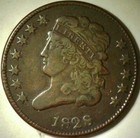 1828 Classic Head Half Cent - 12 Stars - US 1/2c Copper Coin | eBay