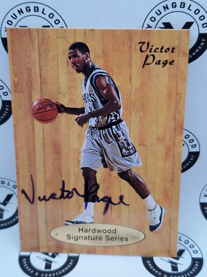 1997-98 Hardwood Signature Series Victor Page Auto 1326/7500 Georgetown ...