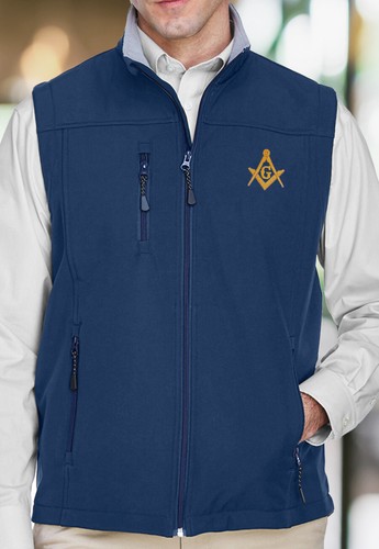Gold Square & Compass Embroidered Masonic Soft Shell Vest | eBay
