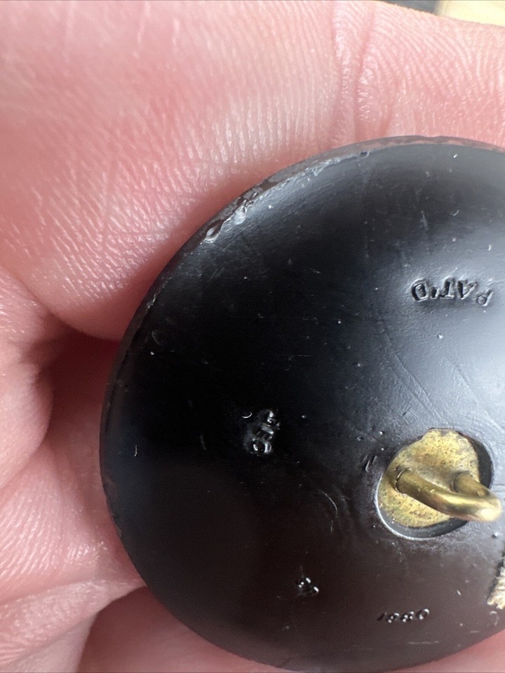 Rare Victorian Deknatel Black Glass Button Tobogganing Sledding At ...