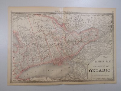 Pre-1900 - Map Of Ontario Canada