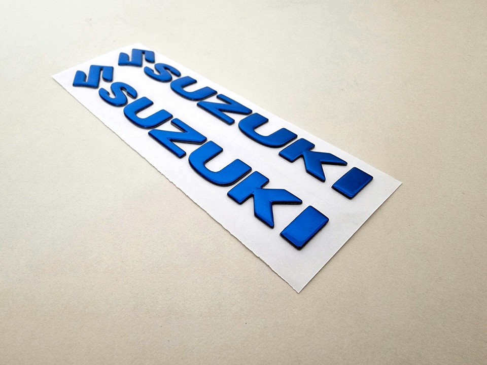 Suzuki Blue 3D Badge Letters Emblem Logo Stickers Graphics Decals | eBay