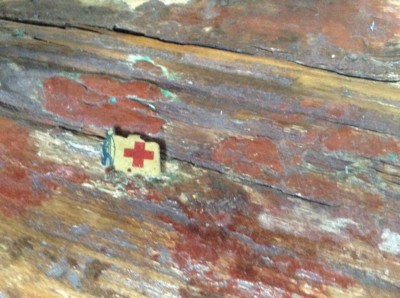 Vintage WW II Red Cross Flag Pin Tin Litho Fold Back Tab | eBay