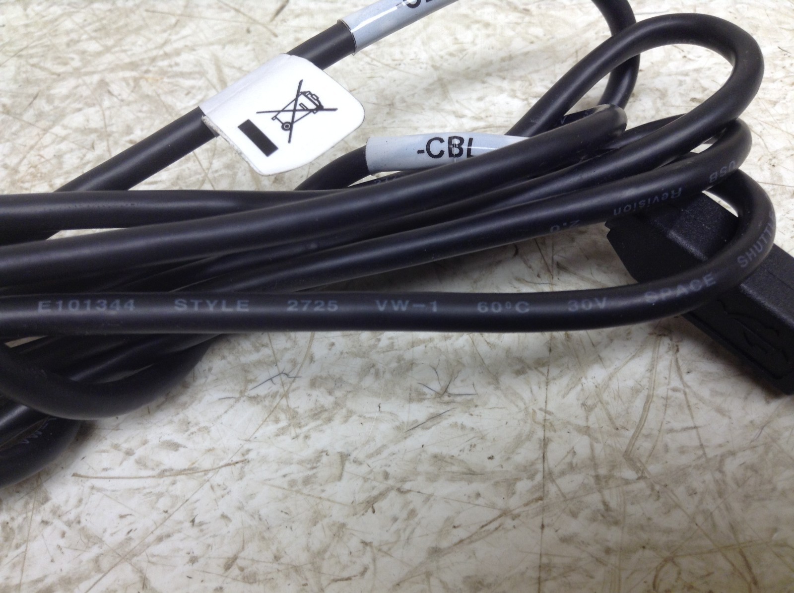 Space Shuttle-C E101344 USB Cable 21" Long End to End VW-1 2725 | eBay