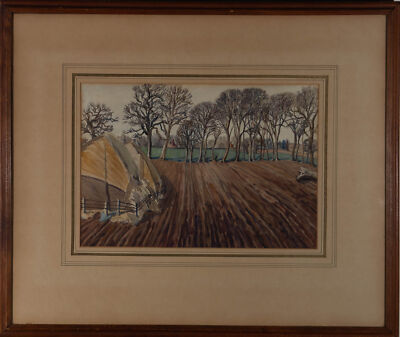 A. W. Colby - 1947 Watercolour, Ploughed Field | eBay