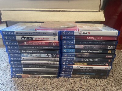 HUGE 24 Cases 28 Total Games 👀 PlayStation 4 Game Lot Instant PS4 ...