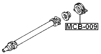 MCB-009 Febest DRIVE SHAFT BEARING MB505495 | eBay