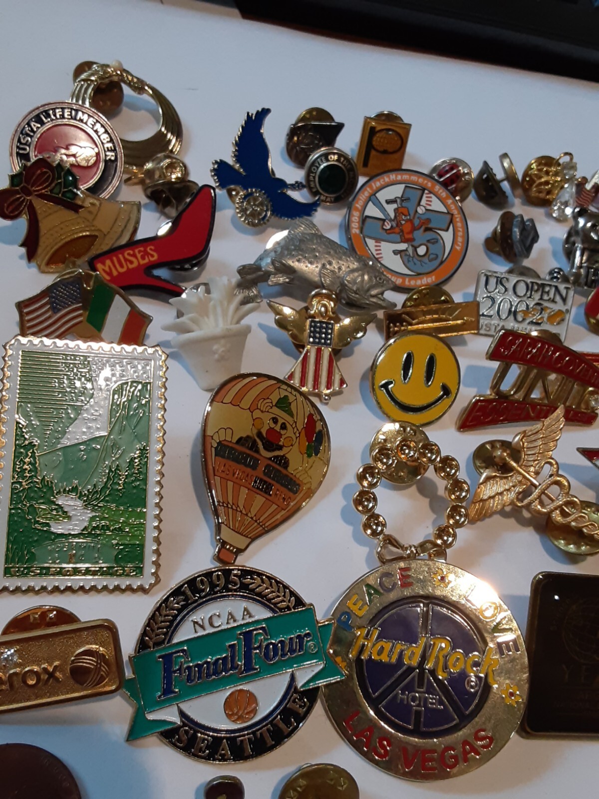 BIG Lot 50 Vintage Lapel Pins Tacks Advertising USPS Novelty & More! | eBay