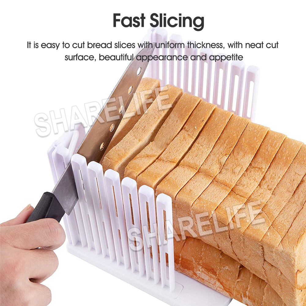 Bread Slicer Cutter Slicing Cutting Mold Maker Guide Loaf Toast Kitchen ...