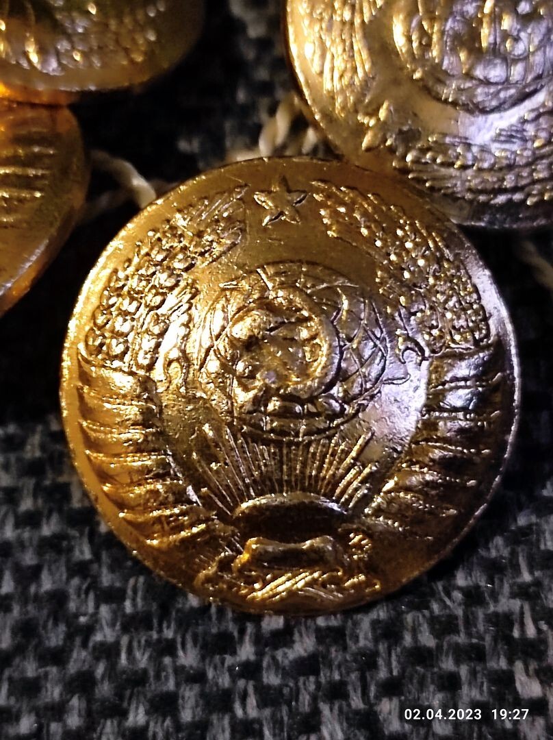 Soviet Army Uniform Generals and Officers Metal Golden Buttons USSR ...