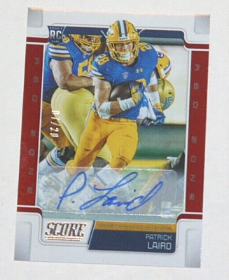 2019 Score Football Red Zone Rookie Auto #439 - Patrick Laird (RC) 7/20 ...