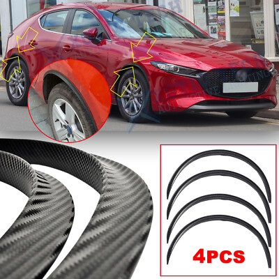 For Mazda 3 6 MX-5 Miata Carbon Fiber Vehicle Wheel Eyebrow Fender Arch ...