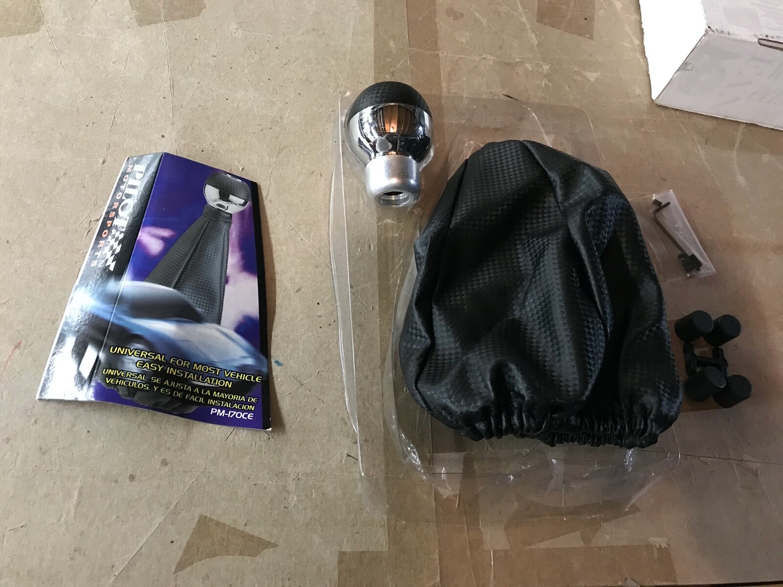 NEW Pilot Automotive Manual Shift Knob & Boot Combo Black Carbon ...
