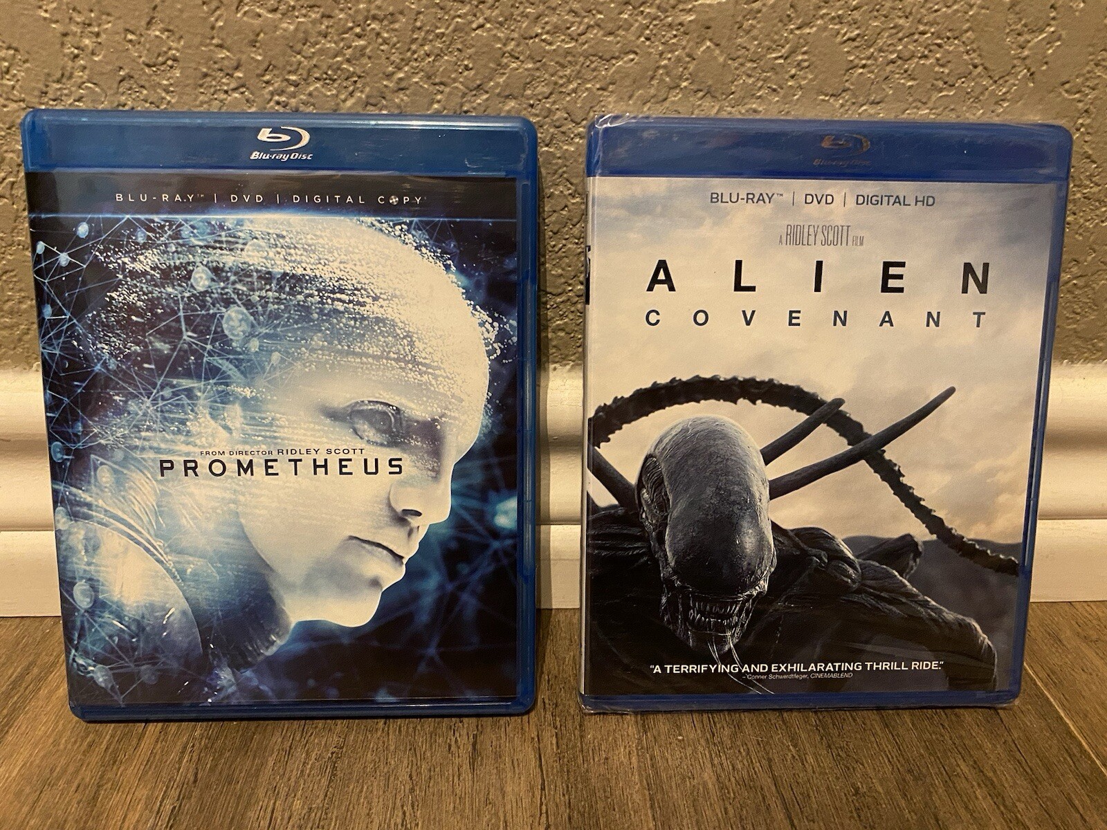 Prometheus (Blu-Ray, 2012) and Alien: Covenant (Blu-ray, 2017) Set of ...