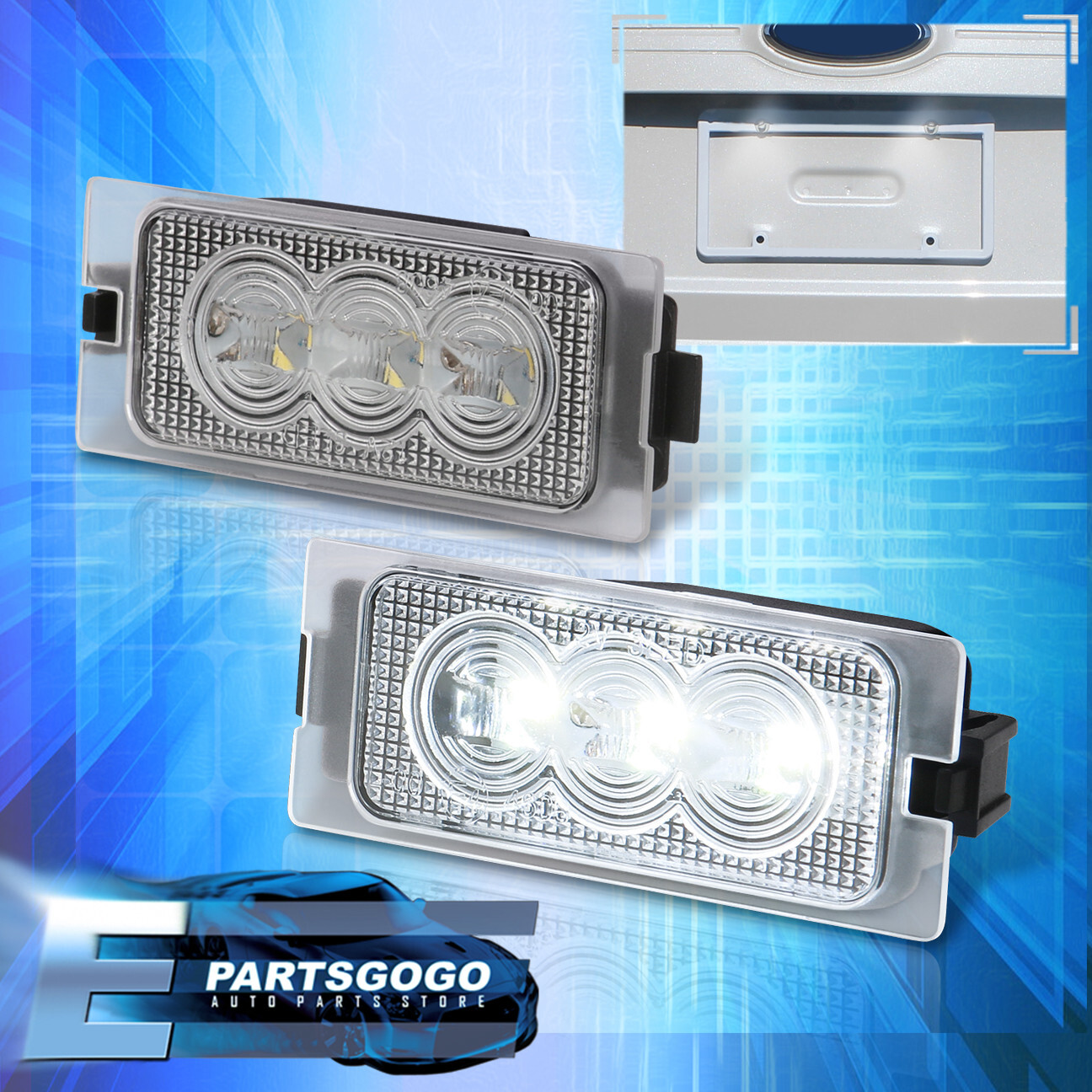 For 07-14 Ford Edge / 08-12 Escape 2pcs White SMD LED License Plate ...