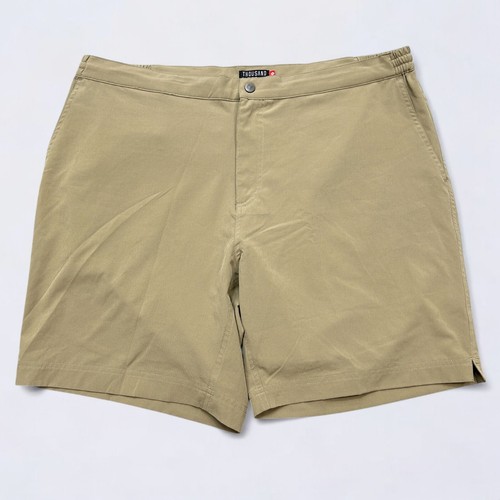 Thousand Miles Shorts Mens 2XL Beige Hybrid Performance Chino Stretch ...